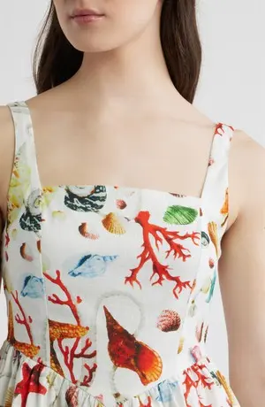 LAYERED WITH LOVE Giorgia Lace Inset Cotton Mini Sundress