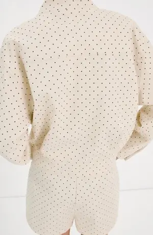 Mango Dots Cotton Jacket - Ecru