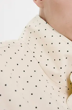 Mango Dots Cotton Jacket - Ecru