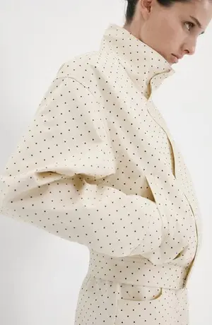Mango Dots Cotton Jacket - Ecru