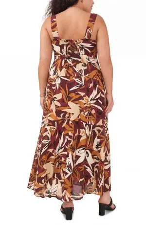 Vince Camuto Printed Sleeveless Maxi Dress