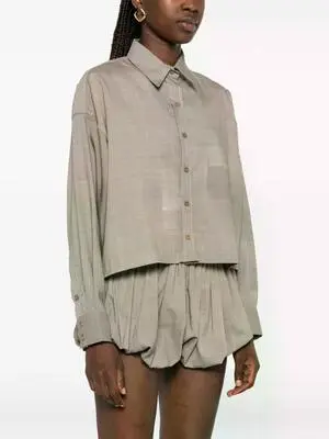 THE FRANKIE SHOP Arlen Boxy Shirt - Neutrals
