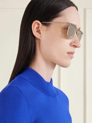 Oliver Spencer Jil Sander Aviator-style Sunglasses - Silver