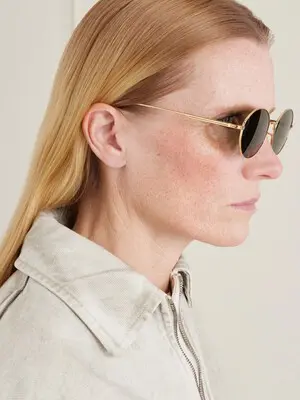 Oliver Spencer X Khaite 1994c Round Frame Sunglasses - Gold
