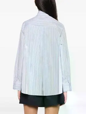 MANUEL RITZ Striped Pussy-bow Shirt
