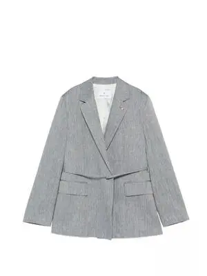 MANUEL RITZ Belted Lapel-collar Jacket