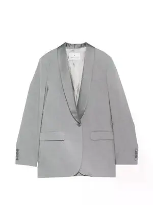 MANUEL RITZ Satin Lapel Single-button Blazer