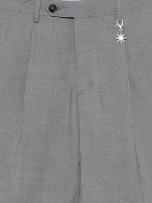 MANUEL RITZ Pleated Trousers With Charm Detail