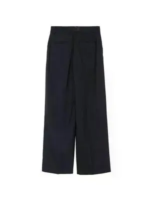 MANUEL RITZ Pressed-crease Wide-leg Trousers - Blue