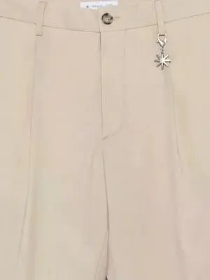 MANUEL RITZ Pleated Turn-up Trousers - Neutrals