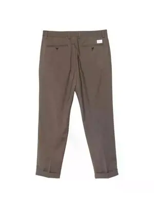 MANUEL RITZ Pleated Turn-up Trousers - Brown