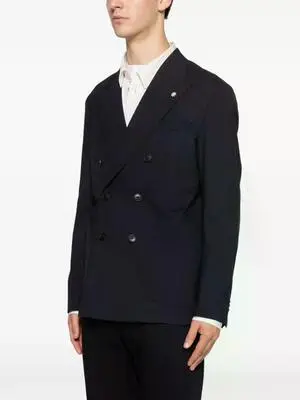 MANUEL RITZ Double-breasted Blazer - Blue