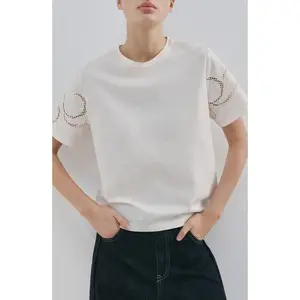 Mango Openwork Embroidered Cotton T-shirt