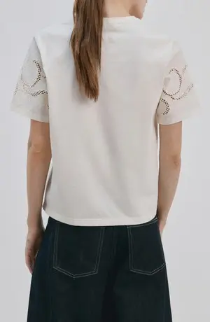 Mango Openwork Embroidered Cotton T-shirt