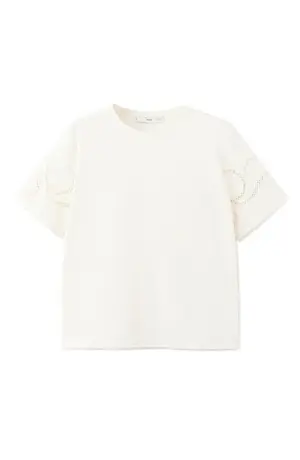 Mango Openwork Embroidered Cotton T-shirt