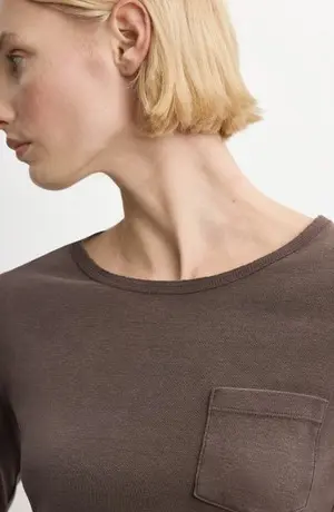 Mango Regular Fit Long Sleeve T-shirt - Brown