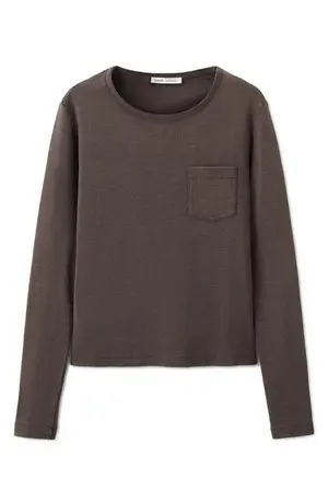Mango Regular Fit Long Sleeve T-shirt - Brown