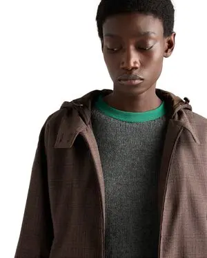 Prada Cashmere Crew Neck Sweater - Slate/green