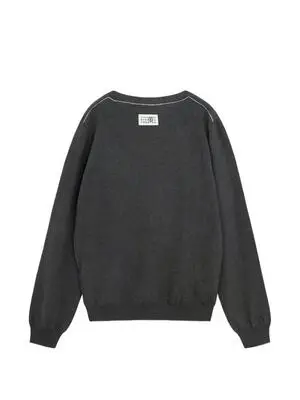 MAISON MARGIELA Long-sleeve Crew Neck Sweater - Grey