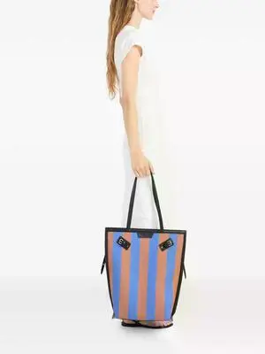 Proenza Schouler North South Days Striped Canvas Tote Bag - Blue