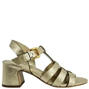 MADISON MAISON Metallic Caged Gladiator Sandals - Gold