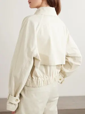 JOSEPH Suber Cropped Cotton-gabardine Jacket - Neutrals