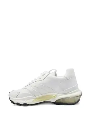 Valentino Garavani Leather Sneakers With Side Logo - White