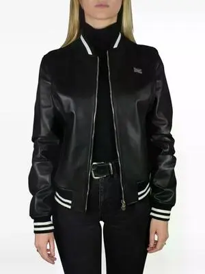 Philipp Plein Leather Bomber Jacket