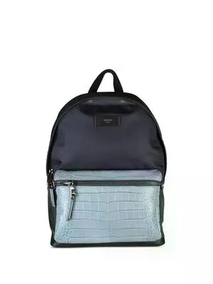JIMMY CHOO Crocodile-effect Zip Backpack - Green