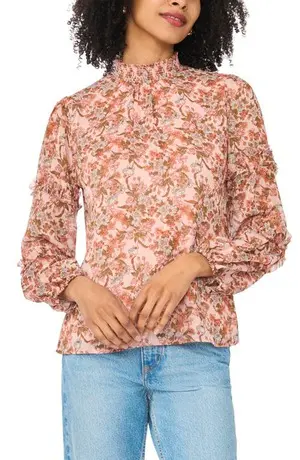 Chaus Floral-print Ruffle Top