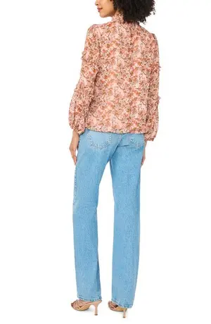 Chaus Floral-print Ruffle Top