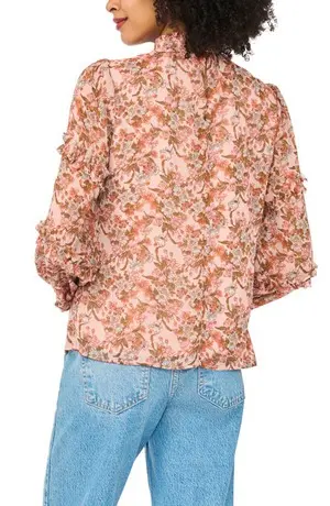 Chaus Floral-print Ruffle Top