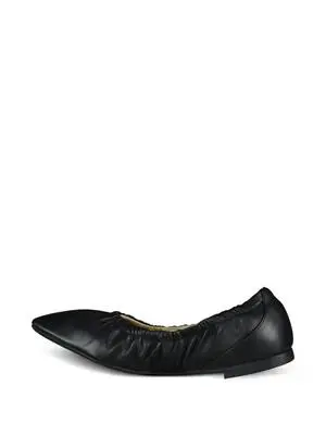 JIMMY CHOO Elastic Square Toe Ballerina Flats