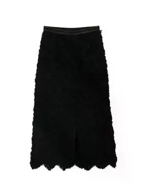 Shiatzy Chen Floral 3d Pencil Skirt - Black