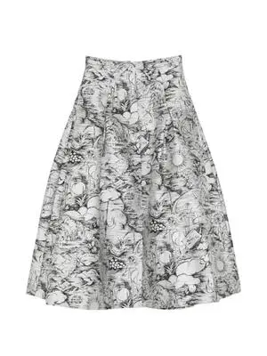 Shiatzy Chen Jacquard Midi Skirt