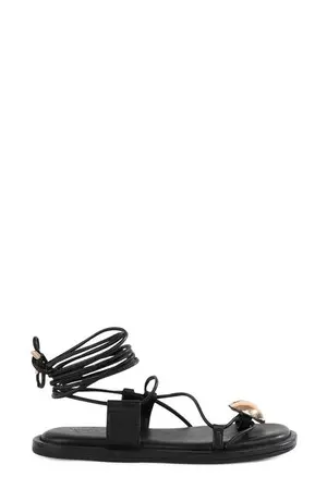 Seychelles Ankle Wrap Sandal - Black