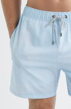 VINTAGE SUMMER Stretch Volley Swim Trunks