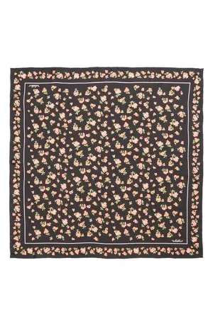 Valentino Garavani Mazzetto Coriandolo Silk Square Scarf - Black/rose