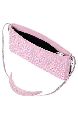 Alexander Wang Siren Pochette Crystal Embellished Shoulder Bag - Light Pink