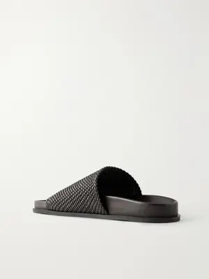 A.emery Luca Woven Leather Slides