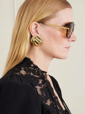 Chloé Aly Aviator-frame Sunglasses - Black