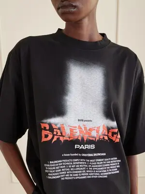 Balenciaga Printed Cotton-blend T-shirt