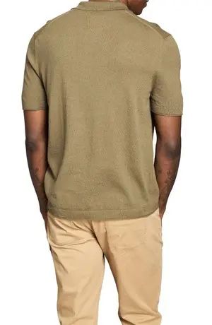 Billy Reid Cotton & Linen Blend Polo - Olive