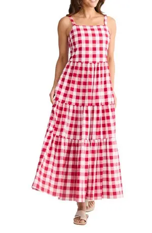 BRAVE+TRUE Kaylee Check Print Midi Dress