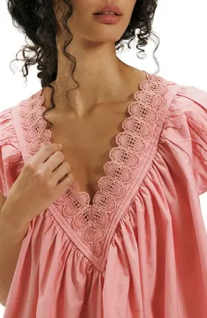 Free People Sundazed Mini Dress - Lychee Blush