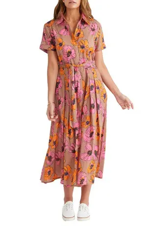 BRAVE+TRUE Rosselini Floral Cotton Shirt Dress