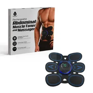 PURSONIC Abdominal Muscle Toner & Massager - Black