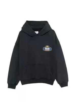 Rhude Logo-print Hoodie - Black