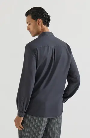 Brunello Cucinelli Garment-dyed Shirt - Anthracite