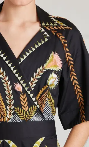 TEMPERLEY LONDON Juniper Wrap Dress - Black